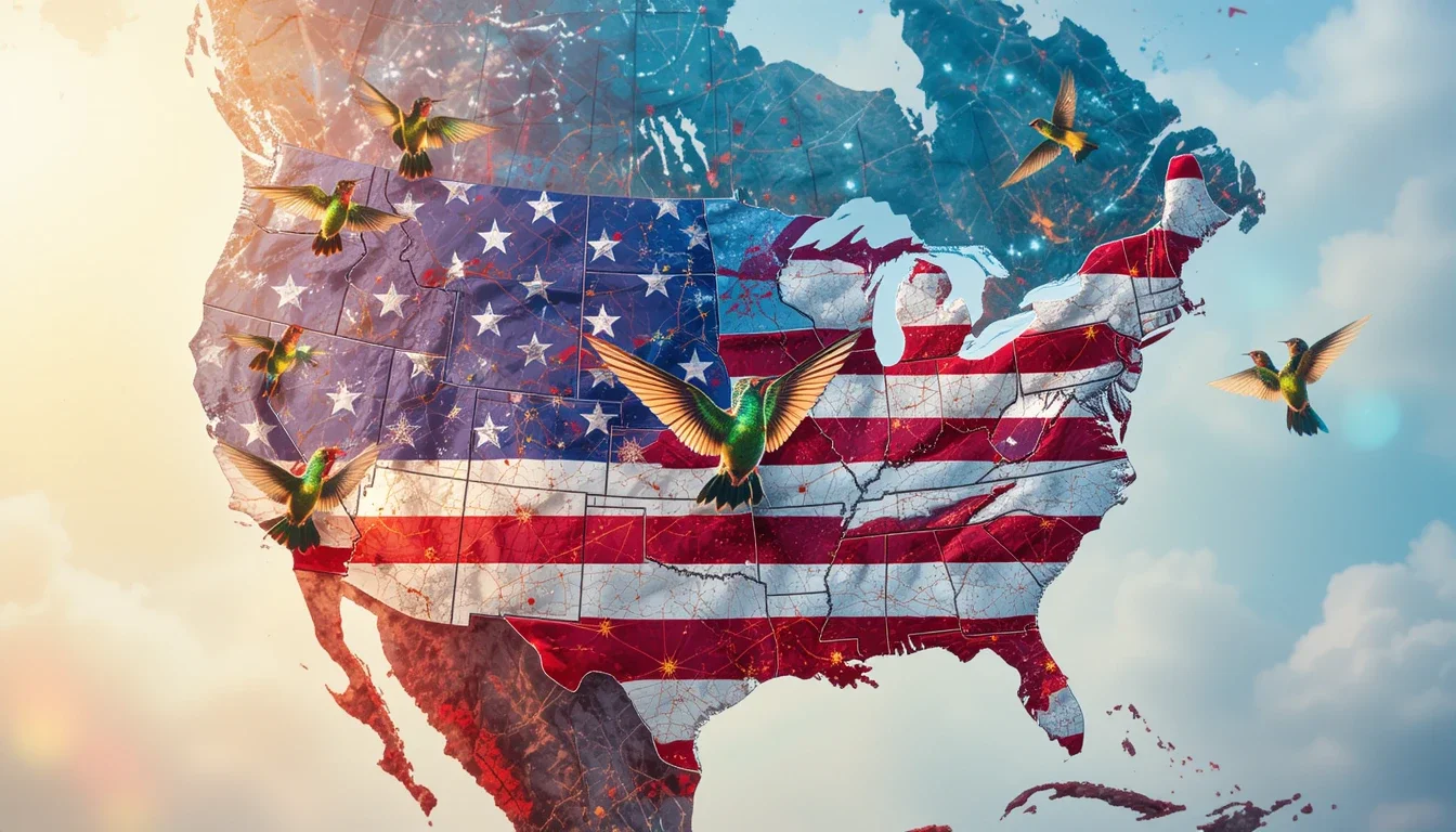 Hummingbird Migration Map 2025 Journey Across North America - USA AVIAN ...